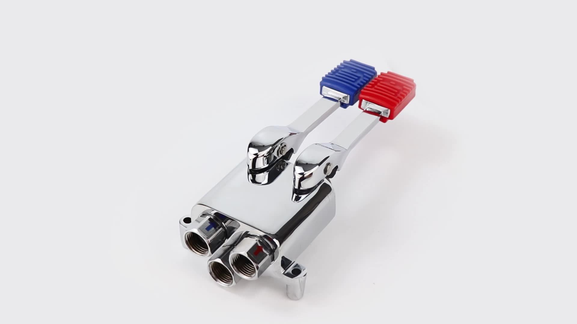 002 Auto Mixing Pedal Tap Brass Toilet Pedal Flush Valve New Type Foot ...
