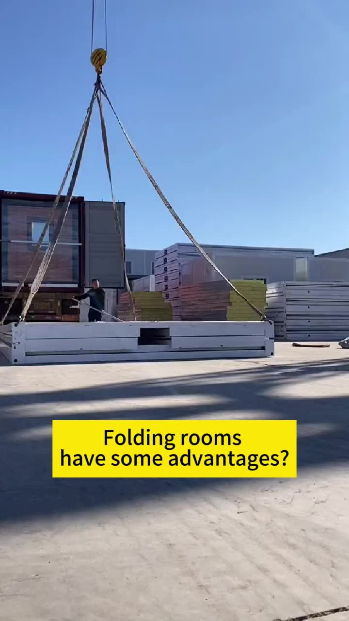 20ft Steel Structures Folding Living Prefab Modular Homes Stackable ...