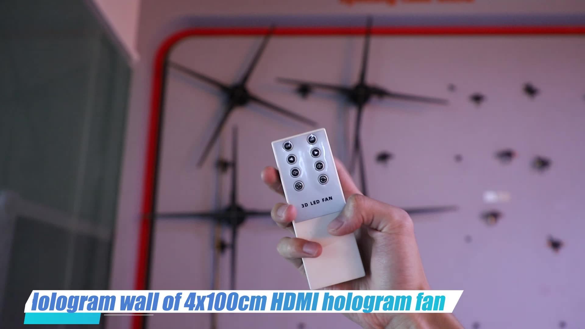 100cm With Hdmi Hologram Led Display 3d Holographic Fan Projector For ...