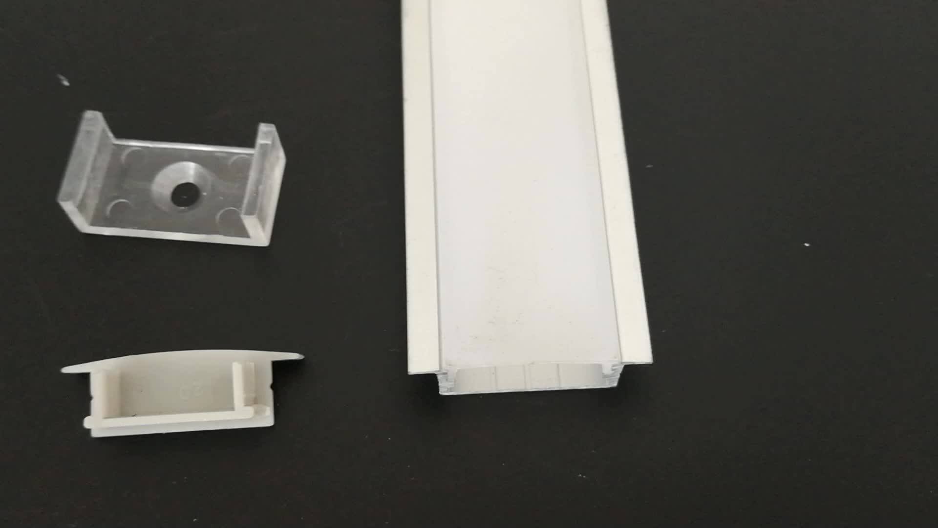 29*10mm Recessed Aluminum Led Extrusion Profile For Double Row Led ...