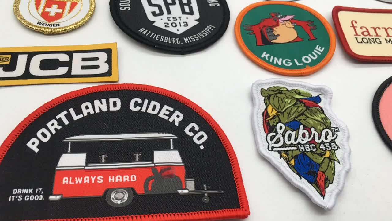 Factory Direct Custom Patches Soccer Made Logo School Clothes Woven ...