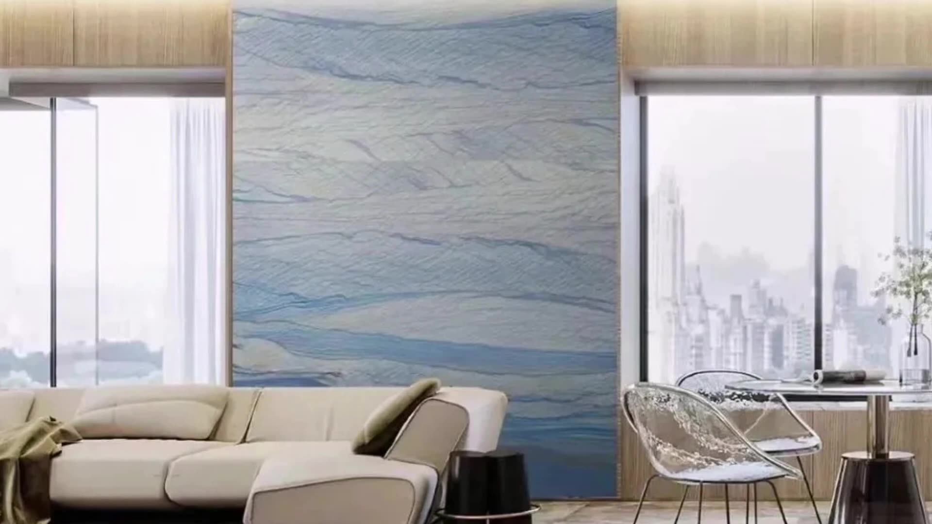 High Quality Blue Azul Macauba Quartzite Slab With Natural Blue Veins ...