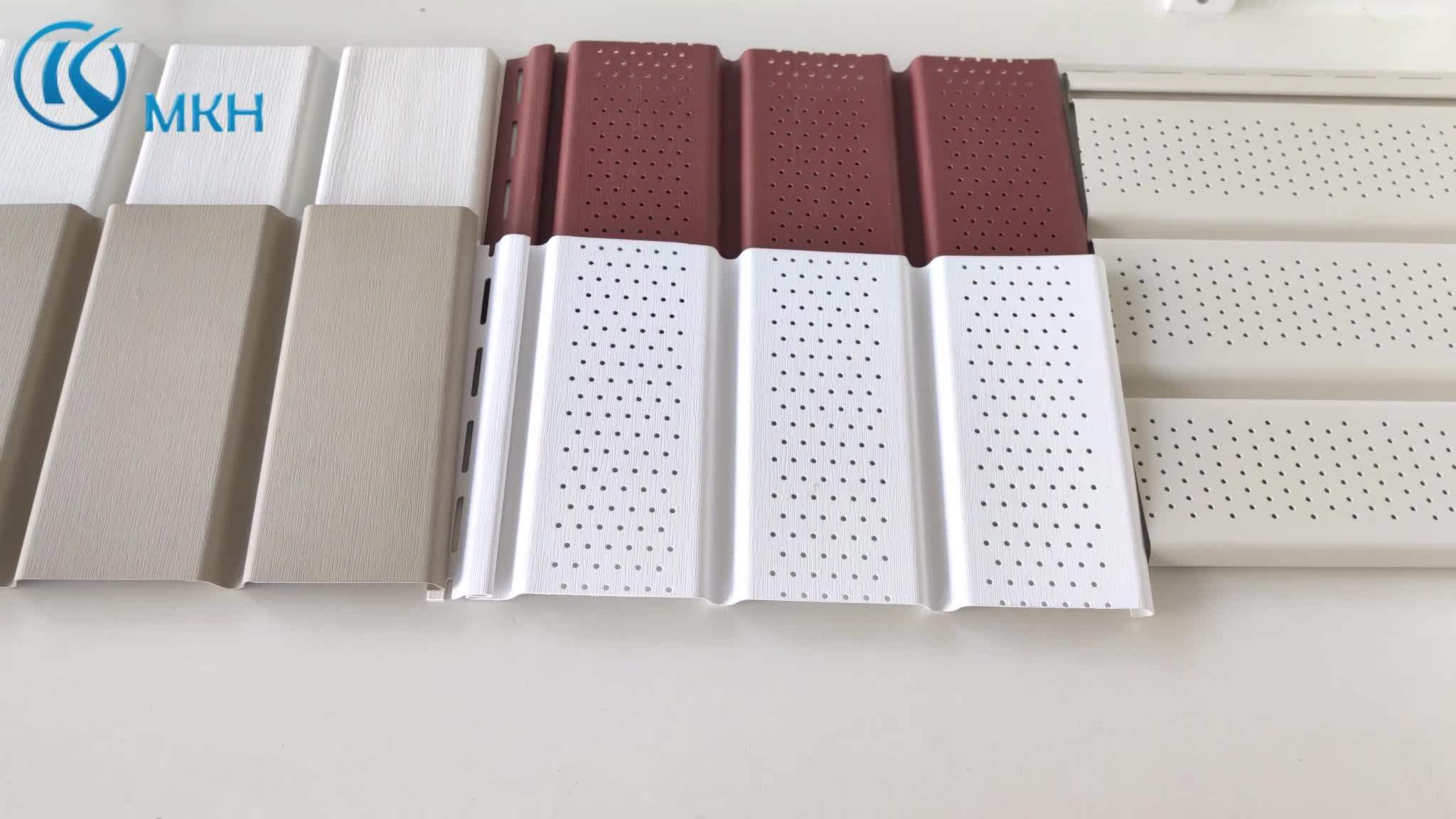 Factory Cheap Price 12inch Fireproof Solid Wood Grain Pvc Vinyl Soffit ...