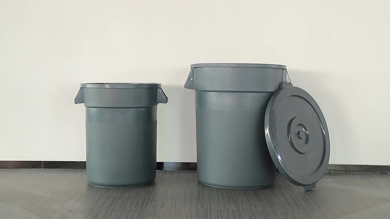 America Style Usa10 20 32 44 55 Gallon Heavy Duty Commercial Grey Round ...