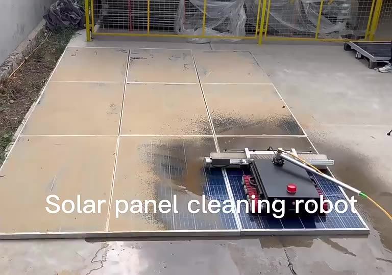 Bottom Price Solar Panel Cleaning Roller Brush Remote Control Solar ...