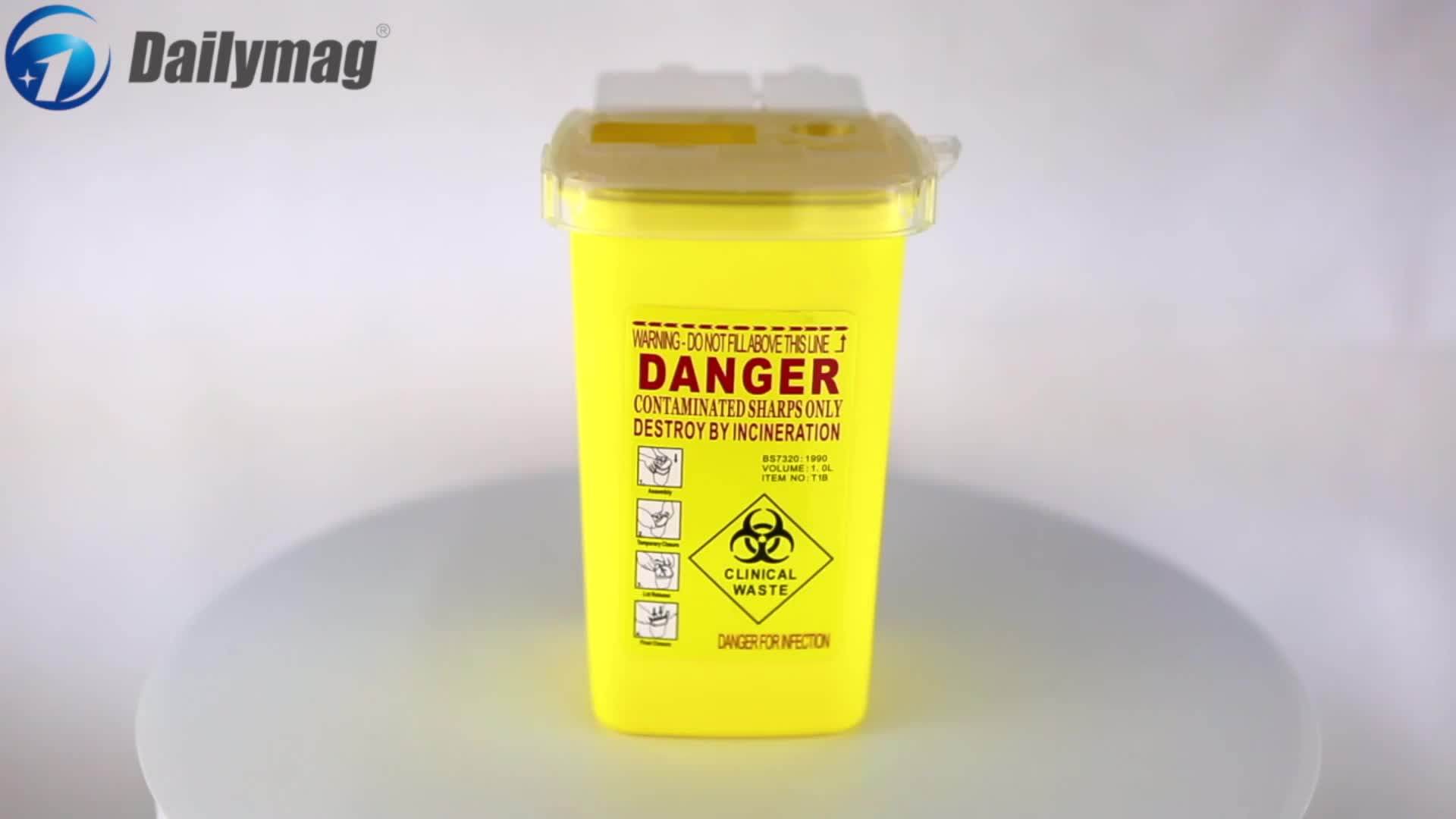 Un3291 China Manufacturer Small 1l Safe Sharps Container For Disposal ...