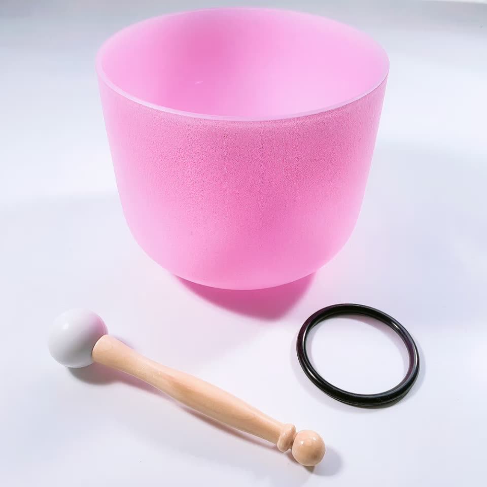 Pink Color Sound Healing And Meditation Clear Quartz Crystal Singing ...