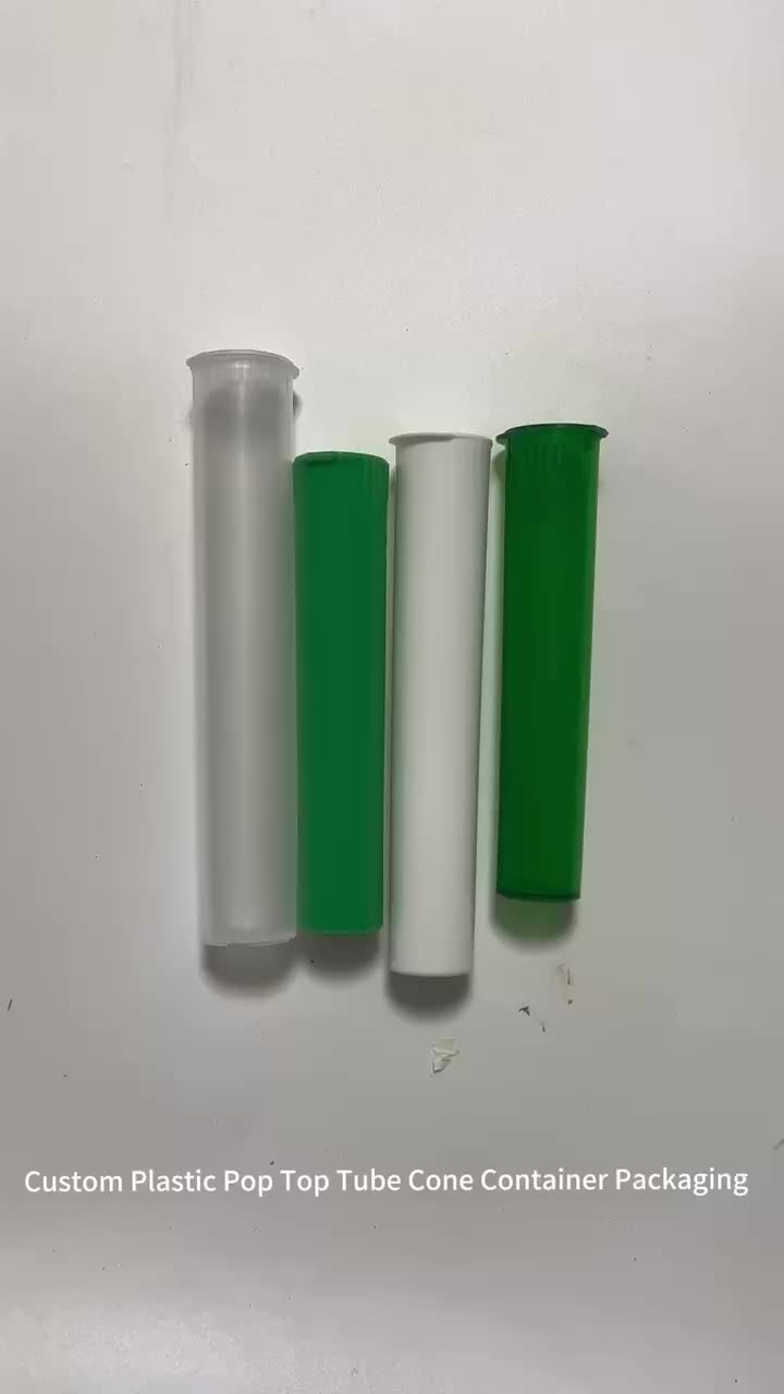 Wholesale Child Resistant Plastic Pop Top Tube 116mm Proof Smell Plastic Tubes For Pre Rolls ...