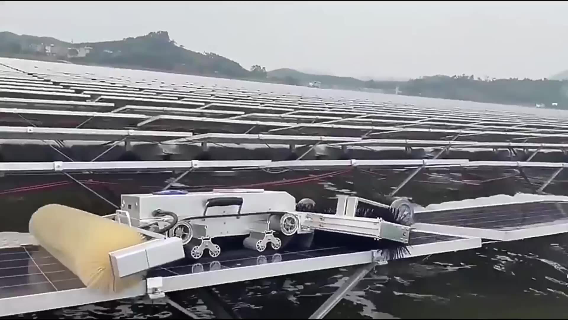 High-tech Intelligent Remote Controlled Robot Roof Solar Panel Cleaning ...