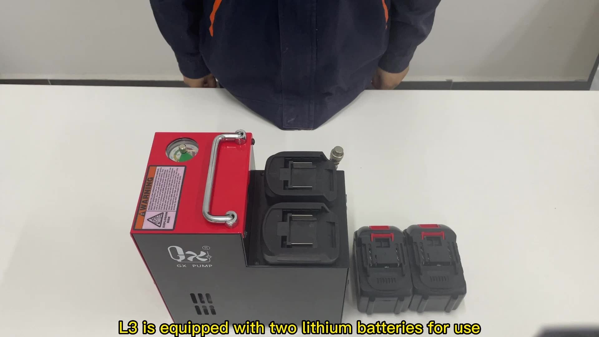 Gx Gx-e-l3 4500psi 18v/110v/220v Portable Lithium Battery Compressor ...