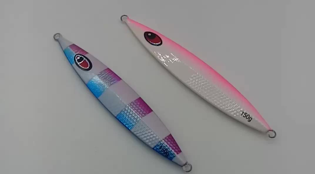 100g 150g 200g Metal Jig Lure Slow Pitch Jigging Luminous Saltwater Fishing Lures - Buy 100g ...