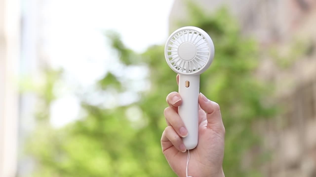 2020 New Product Lovely Mini Fan/hanheld White Mini Fan/summer Portable ...