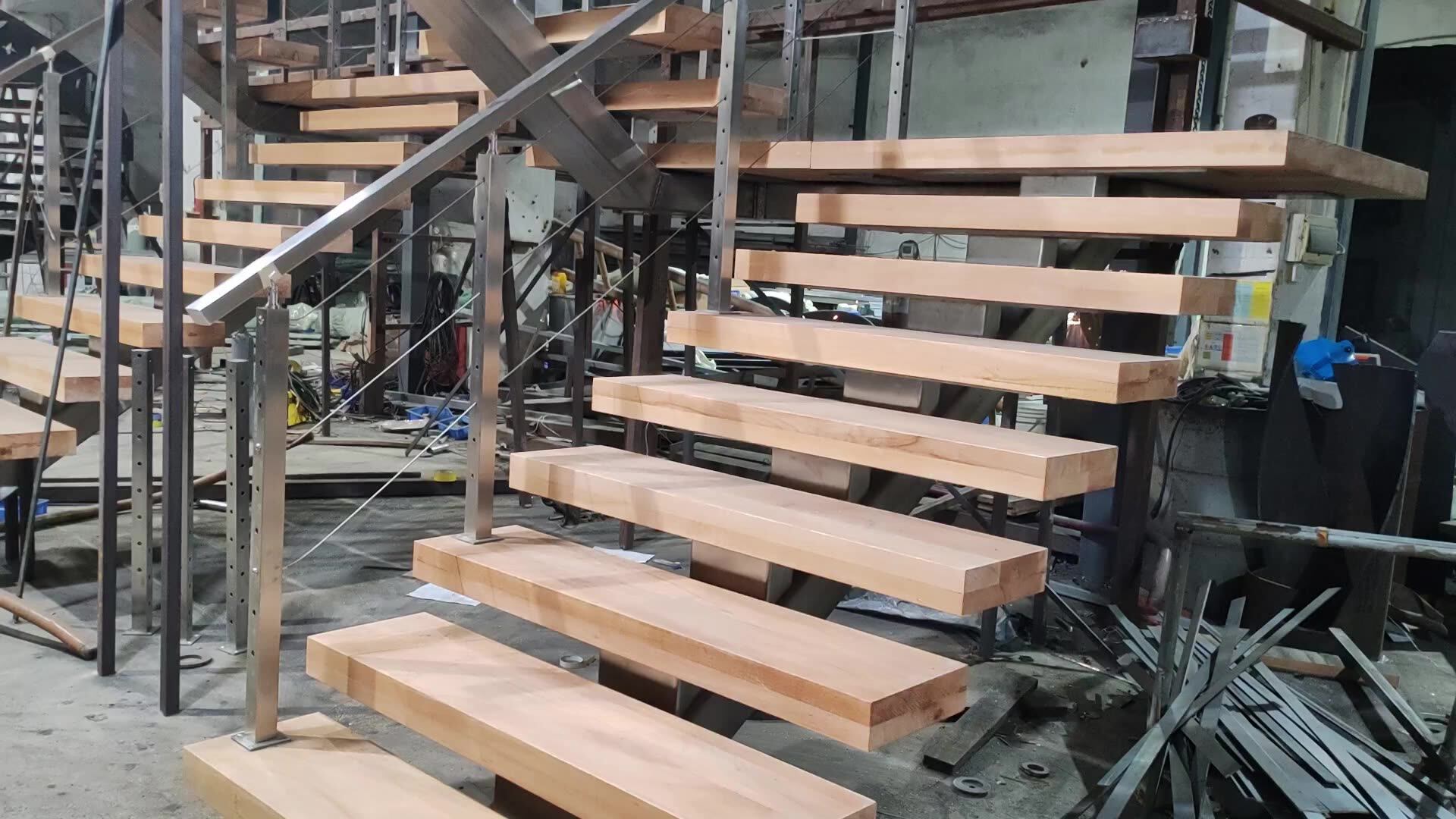 Floating Straight Stairs Central Spine Stair Middle Stringer Staircase ...