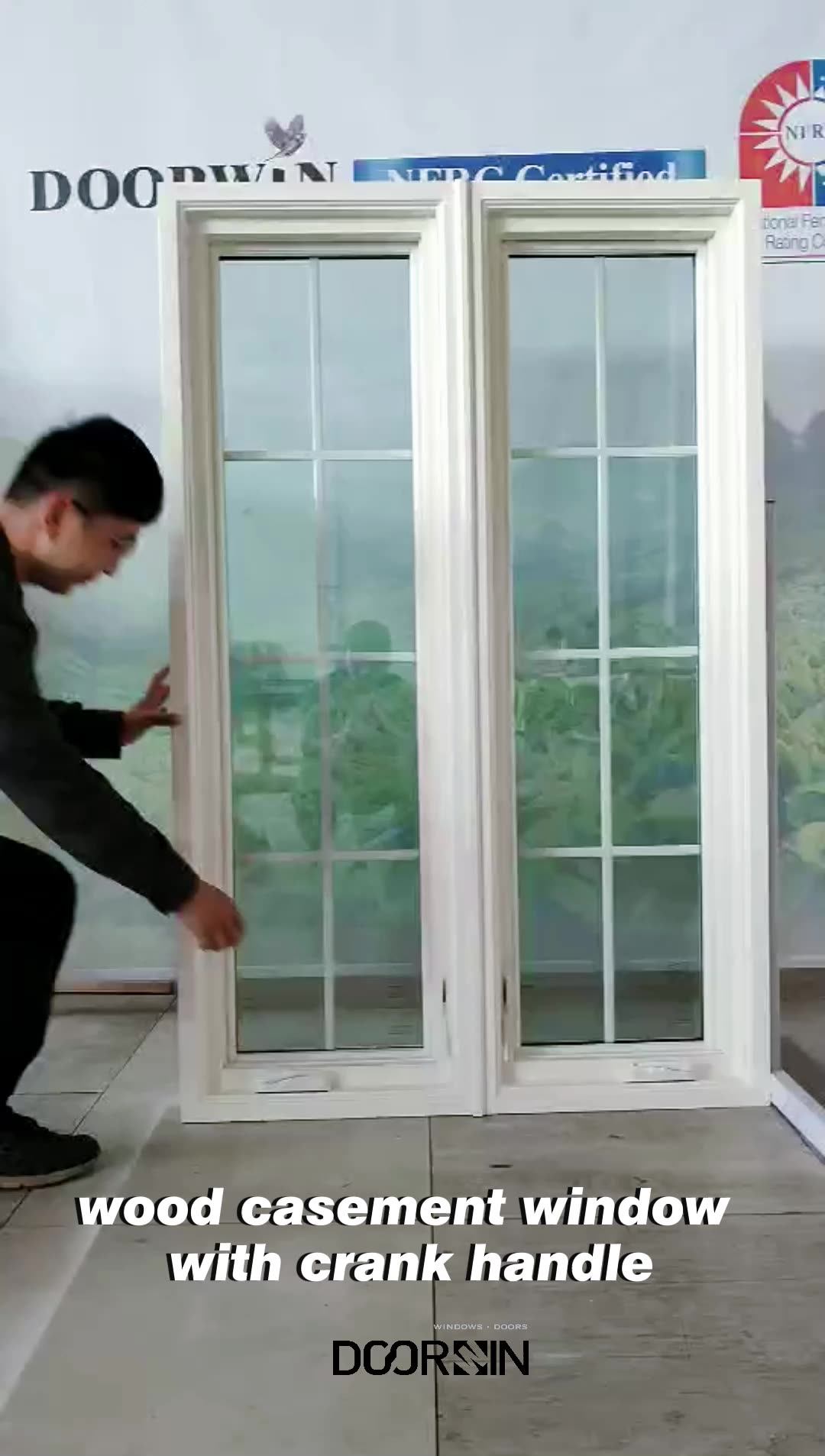 Crank Open Out Triple Glazed Windows Aluminum Clad Wood Casement Window ...