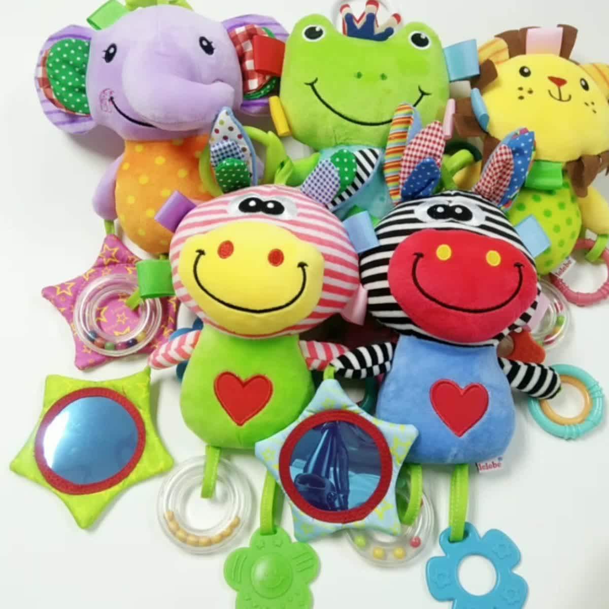 2022 New Baby Wind Chime Toy Plush Animal Doll Toy Tooth Wind Chime ...