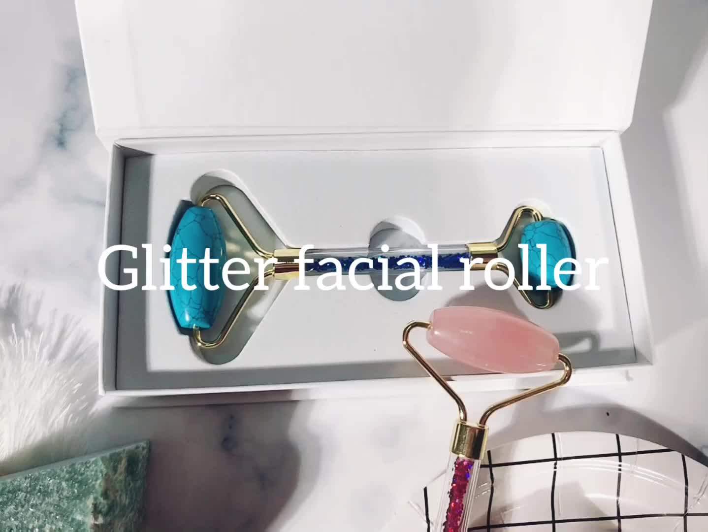 Rose Quartz Facial Massage Roller Pink Face And Neck Jade Roller Oem ...