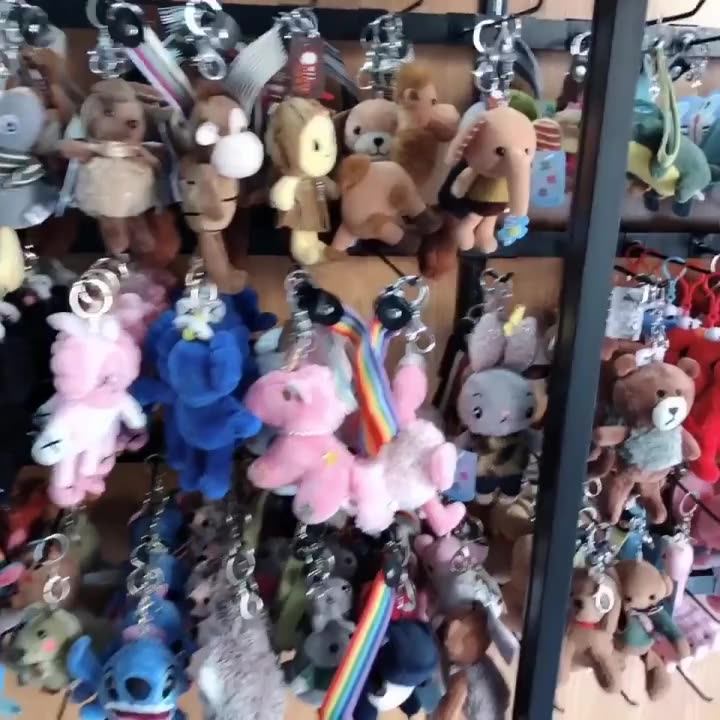 Mini 9cm Cute Toy Stuffed Teddy Bear Key Rings Plush Key Chain Teddy ...