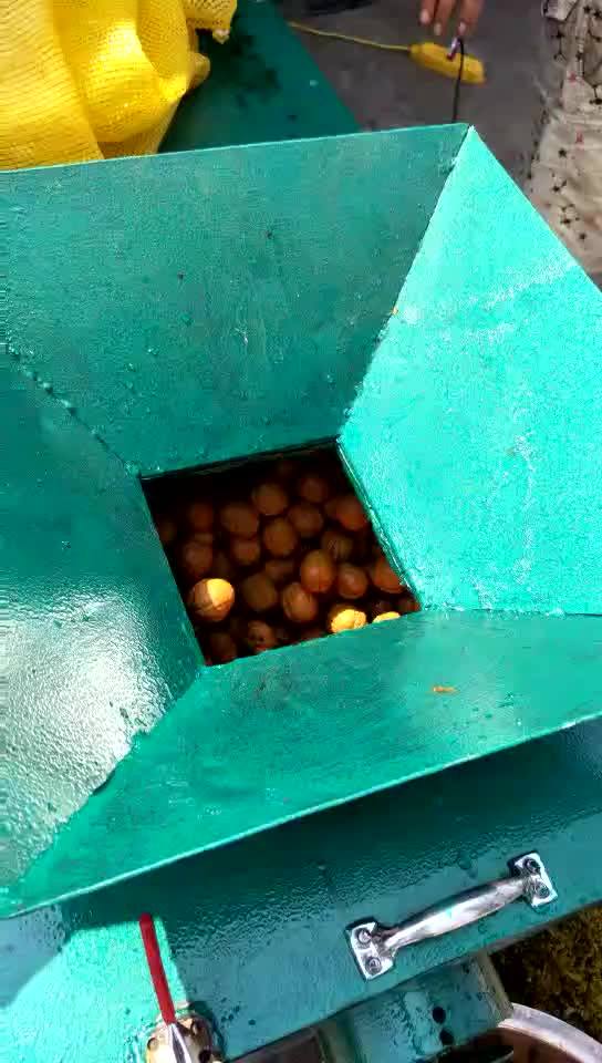 Commercial Automatic Pecan Green Walnut Shell Removal Cracker Husking ...