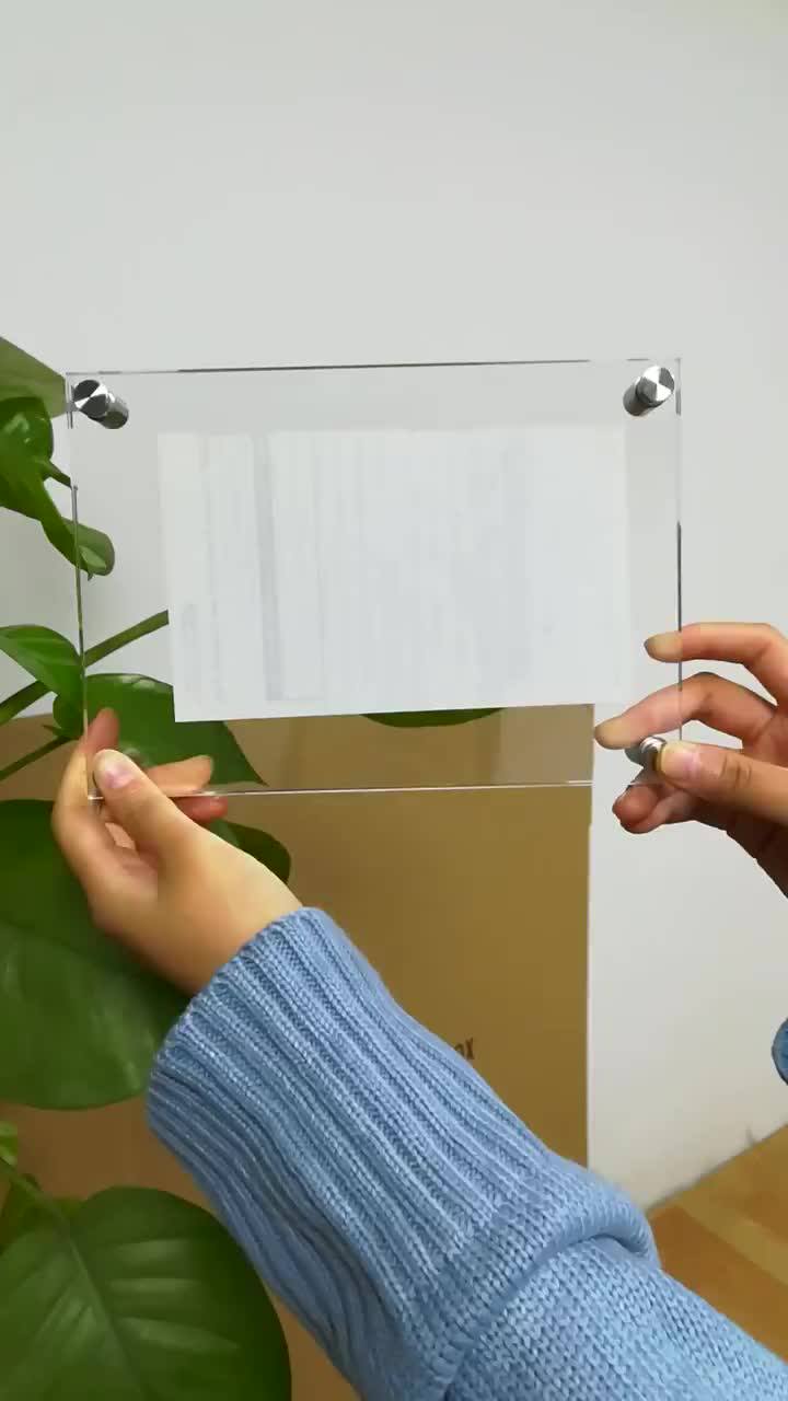 Clear A4 Acrylic Certificate Frame,Wall Mount A5 Acrylic Photo Frames ...