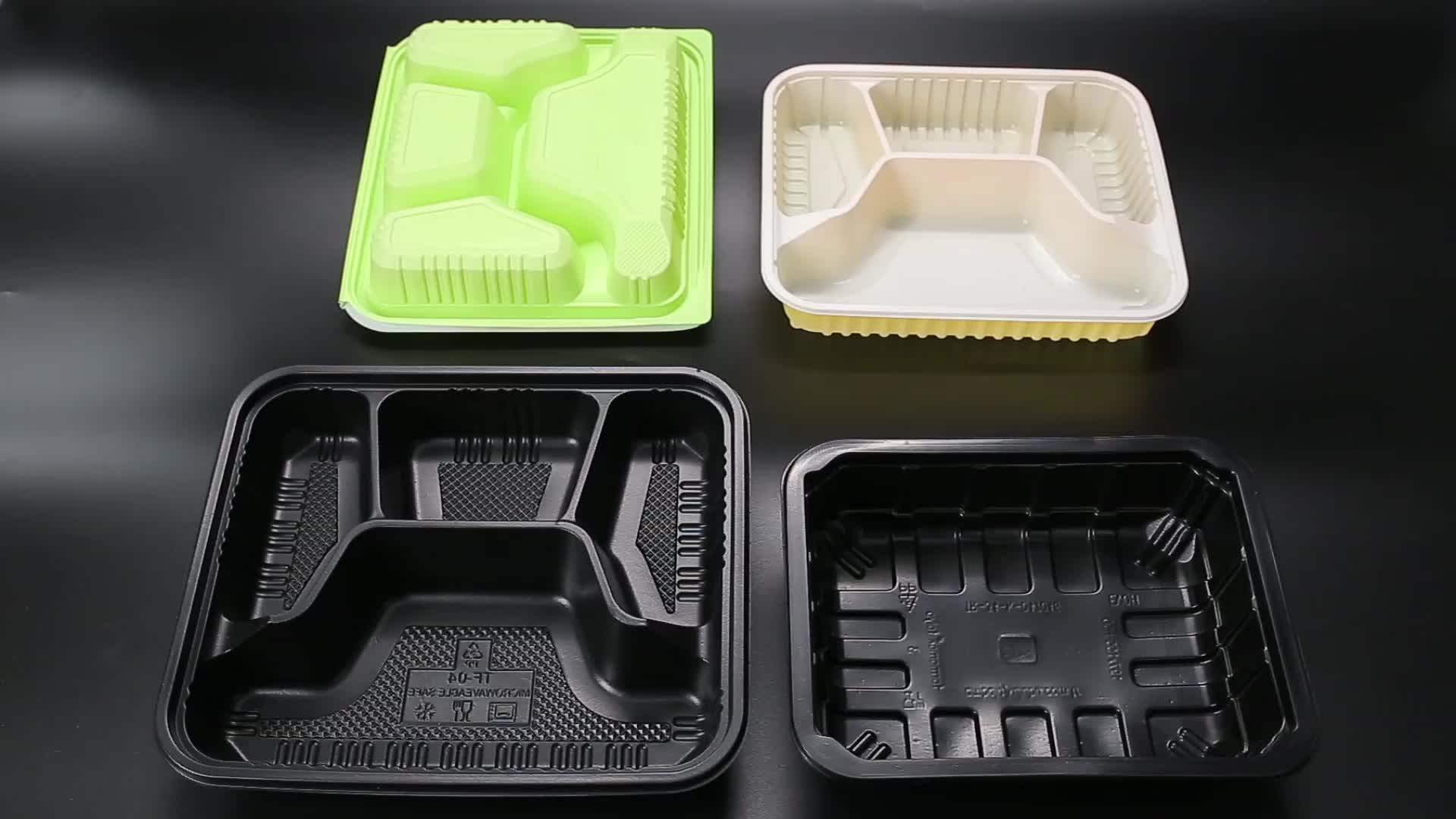 Microwave Disposable Plastic 3 Compartment Food Container - Buy 3 ...