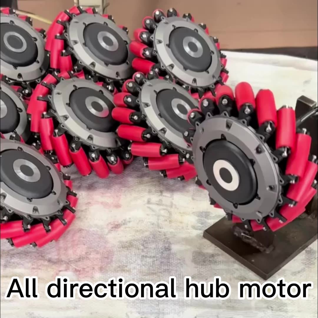Wheel Hub Motor With Encoder And Mecanum Wheel 100kg Set Of 4 Motor ...