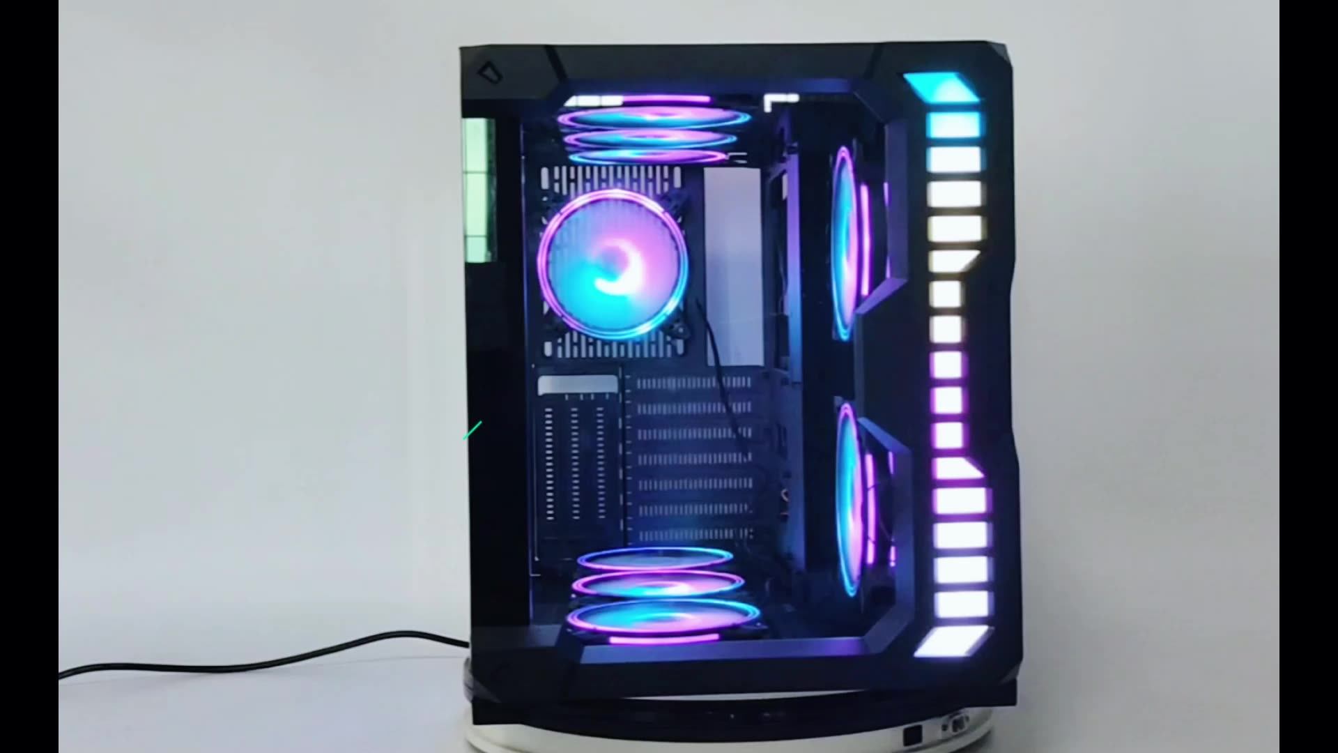 Double Glass Aluminum Computer Case Dual Chamber Atx Cube Computer ...