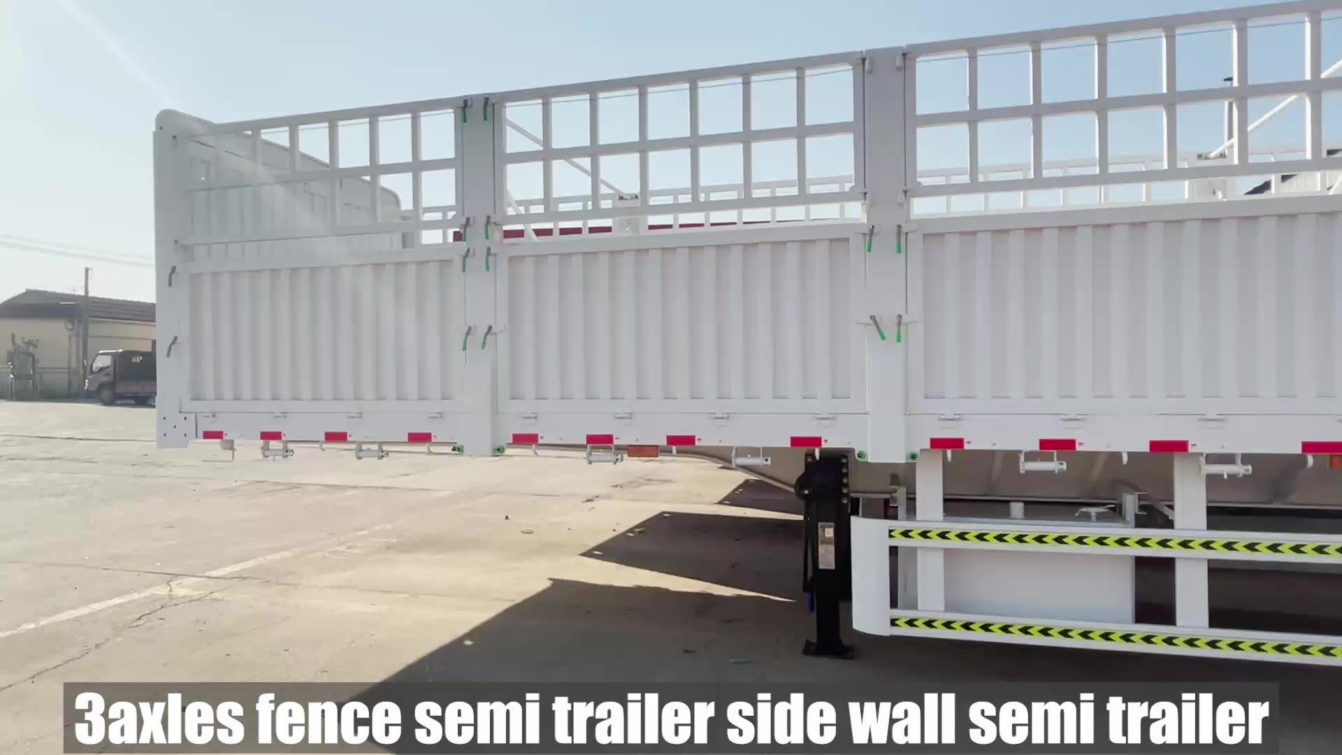3 Axles Guardrail Semi-trailer Warehouse Railing Semi-trailer Truck ...