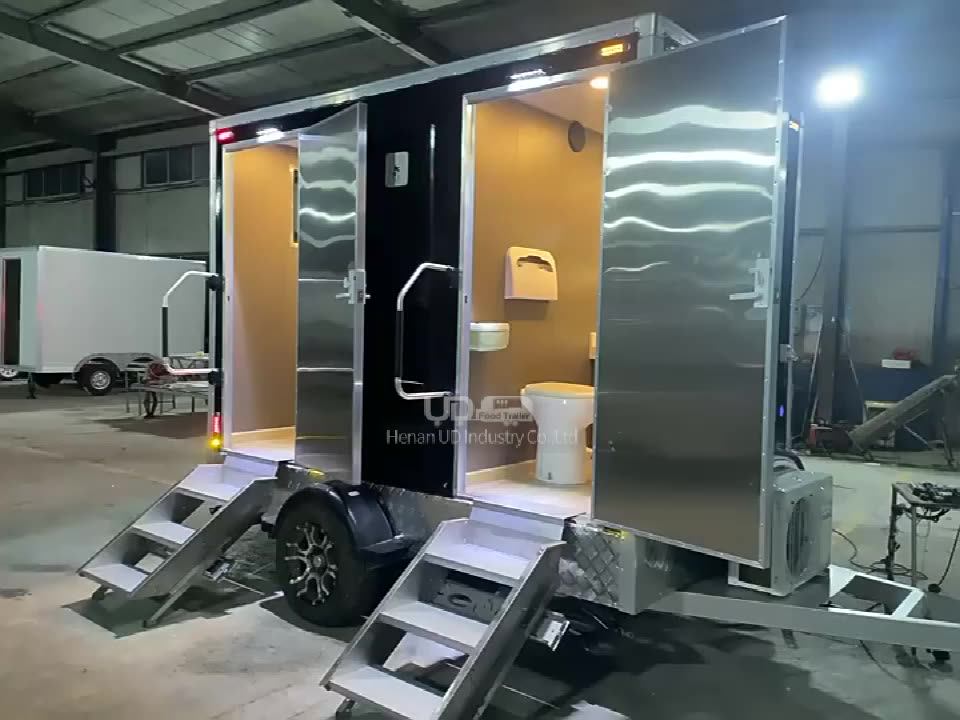 Self Contained Air Condition Restroom Trailers Portable Bathroom Mobile ...