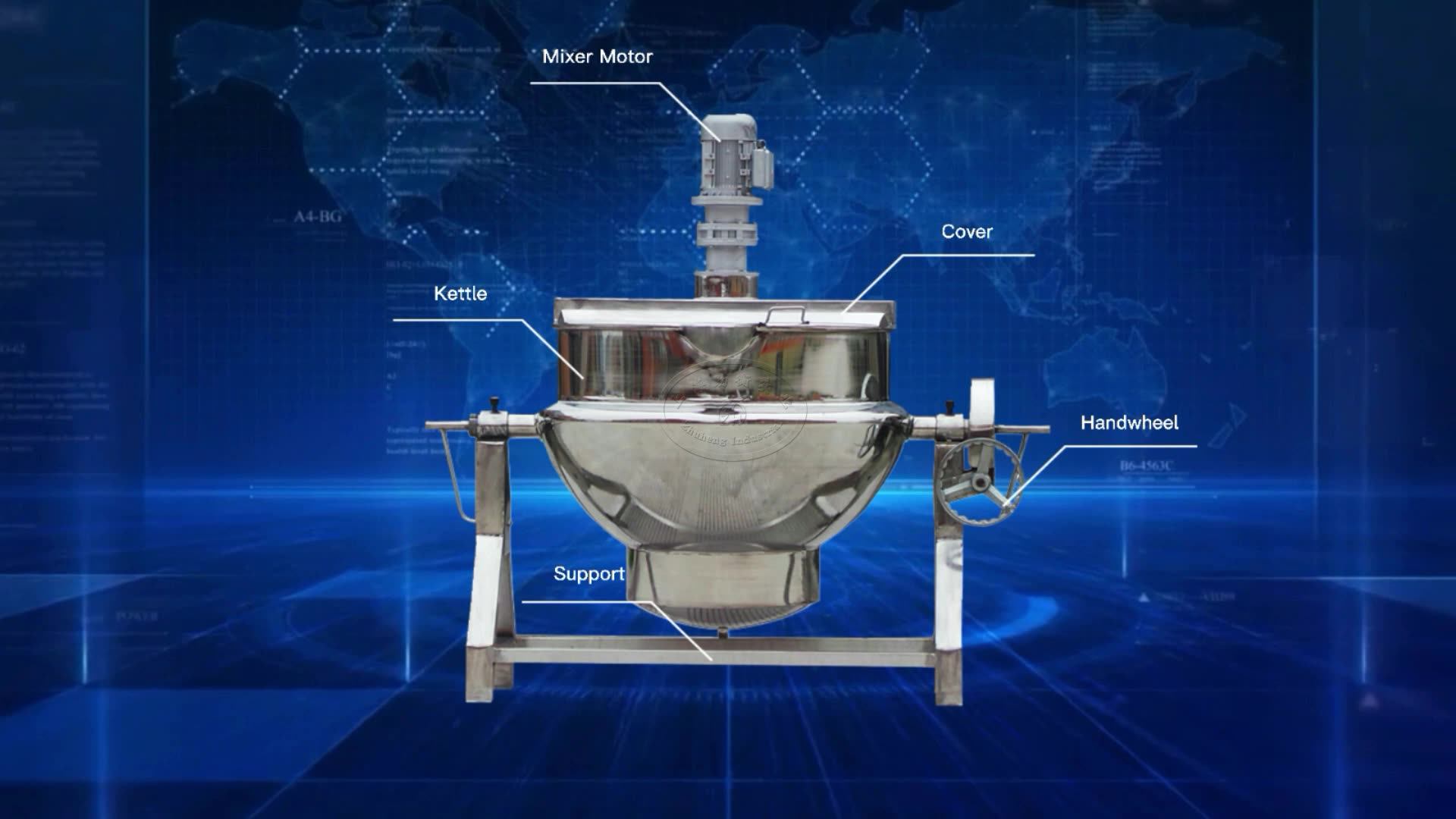 100 Litre 500l Gas Electric Heating Double Jacketed Kettle Ss316 ...