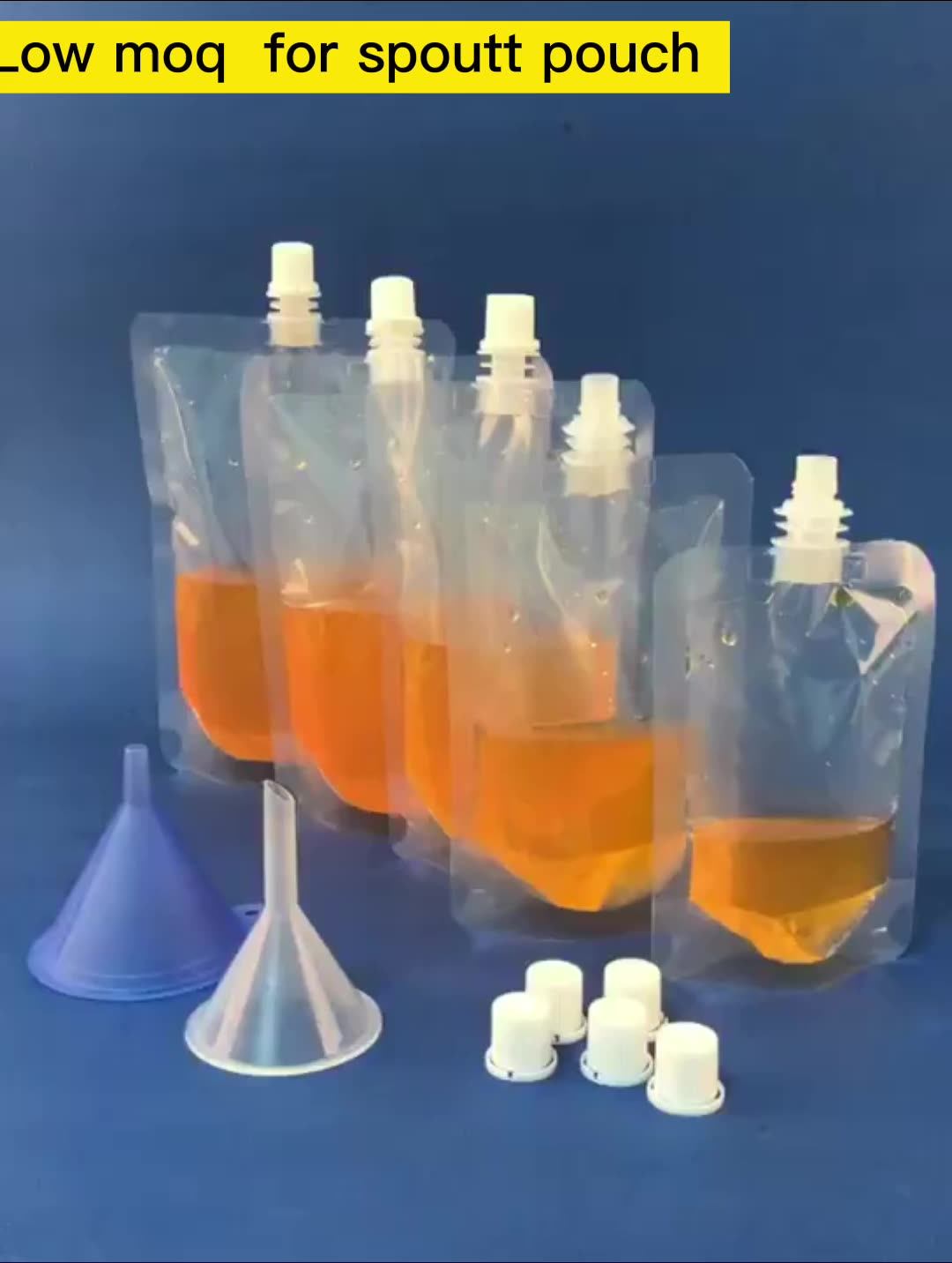 Clear Portable Matte Small Sachet Mini Stand Up Spout Pouch Bag With ...