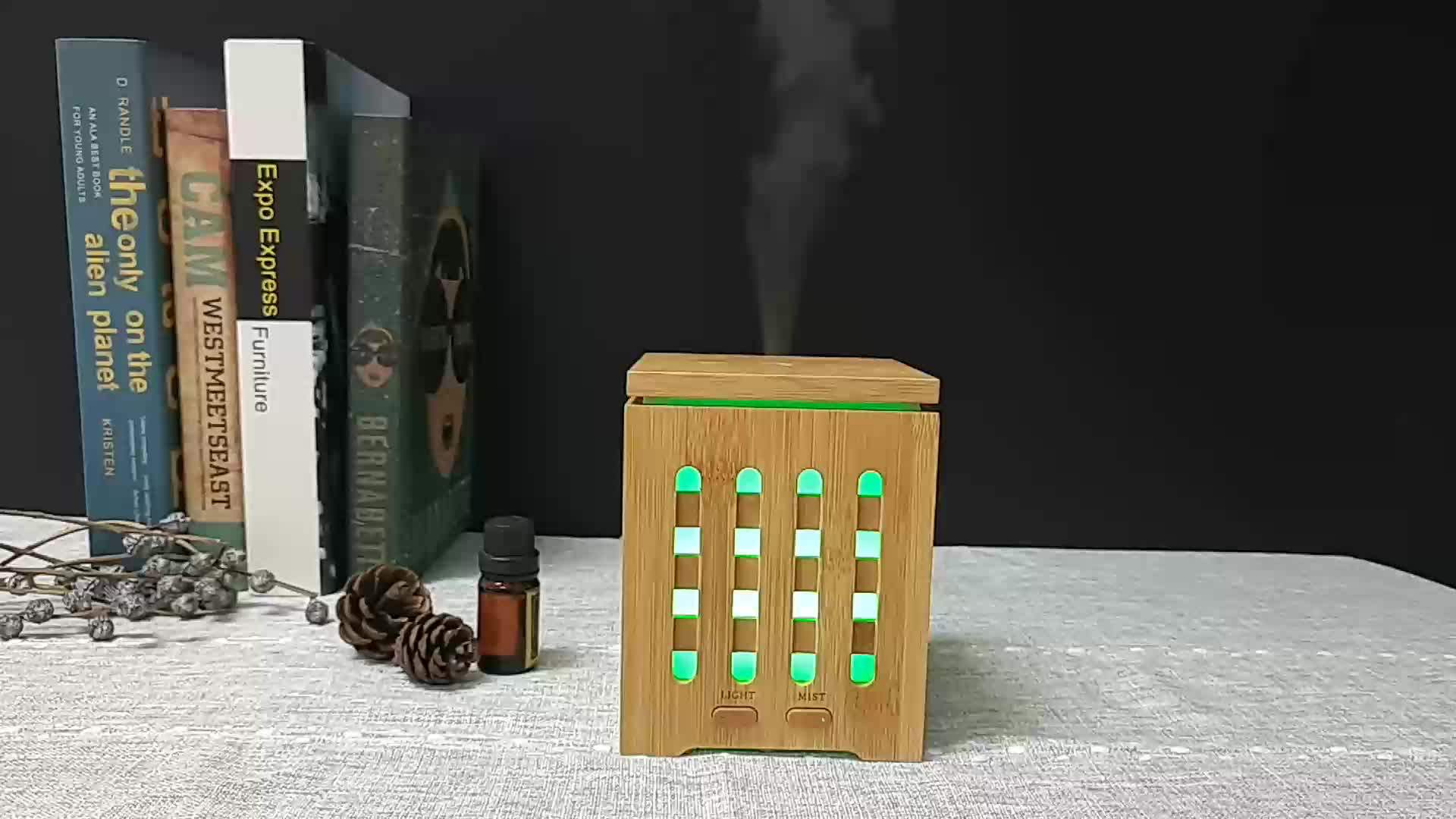 Real Bamboo Humidifier Essential Oil Aroma Diffuser Car Humidifier ...