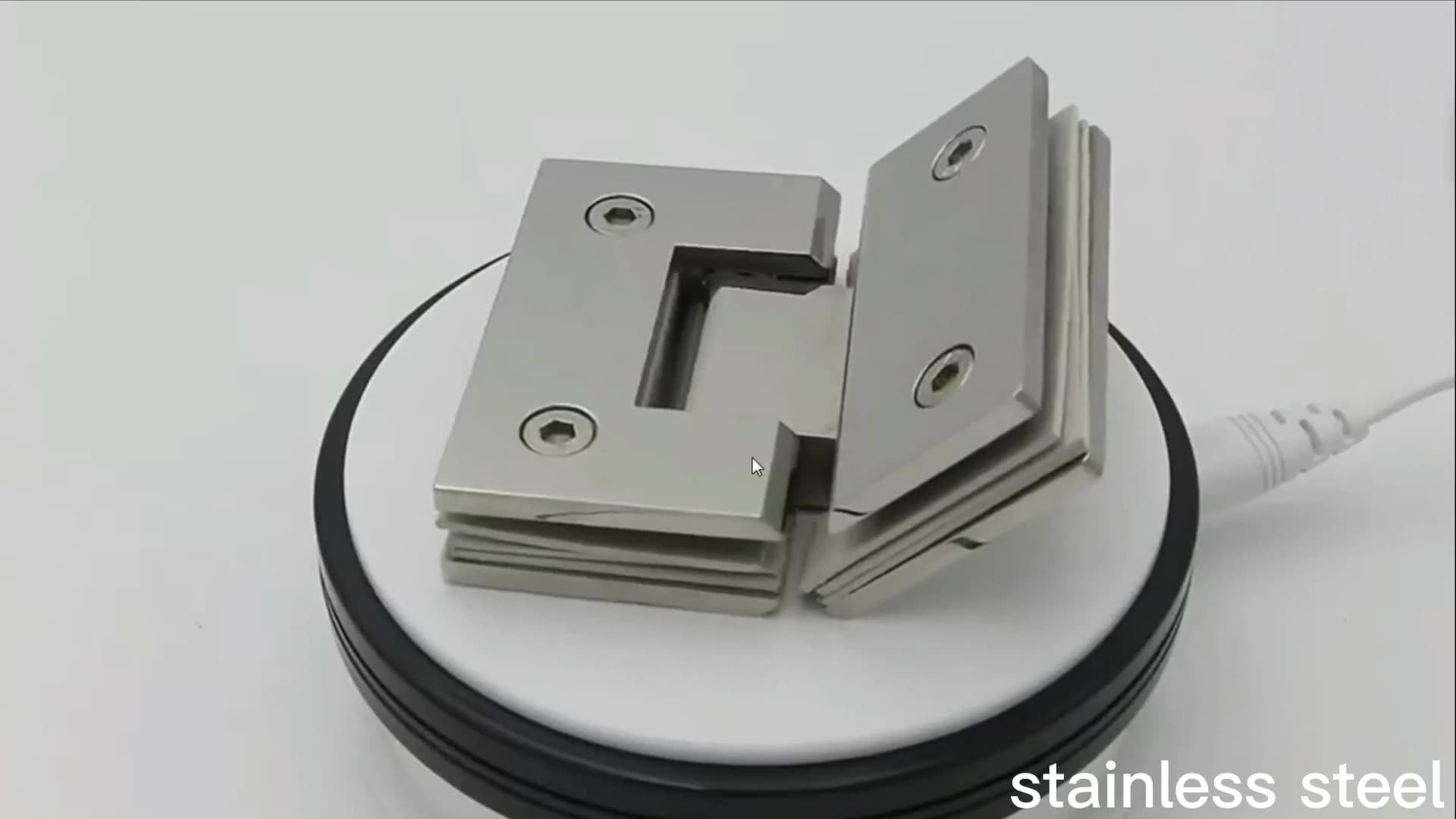 Frameless Stainless Steel 360 Degree Pivot Shower Hinge For Bathroom ...