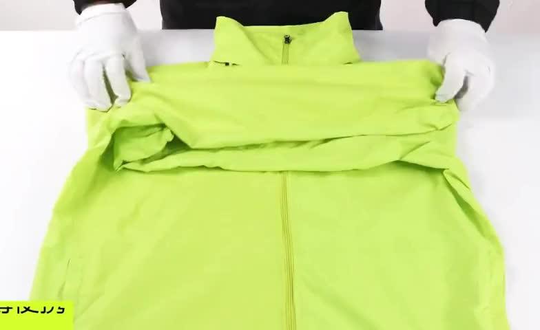 Unisex Custom Windbreaker Jacket Polyester Foldable Windbreaker ...