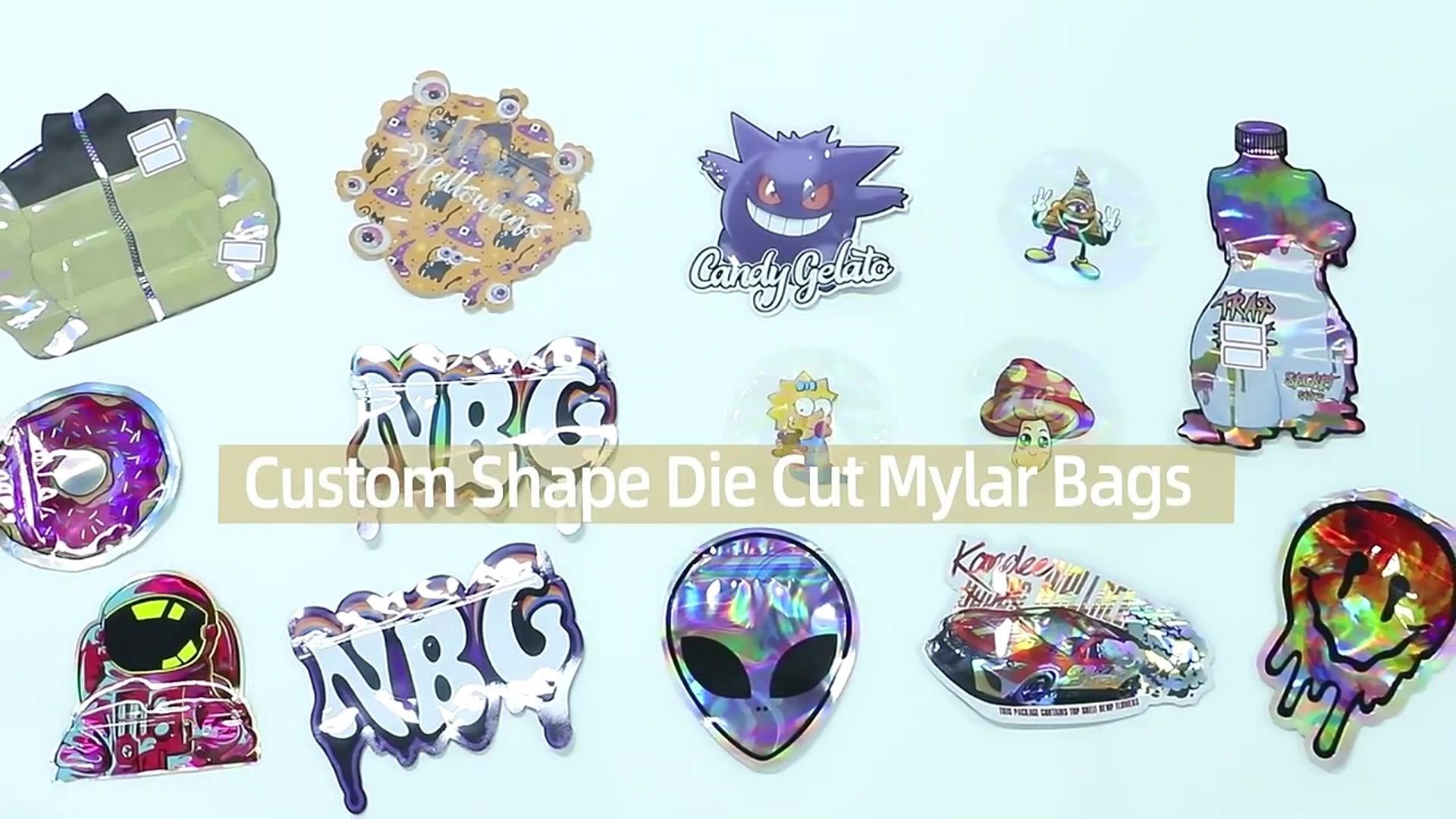 Digital Printing Custom Plastic Resealable Matt Special Shaped Die Cut ...