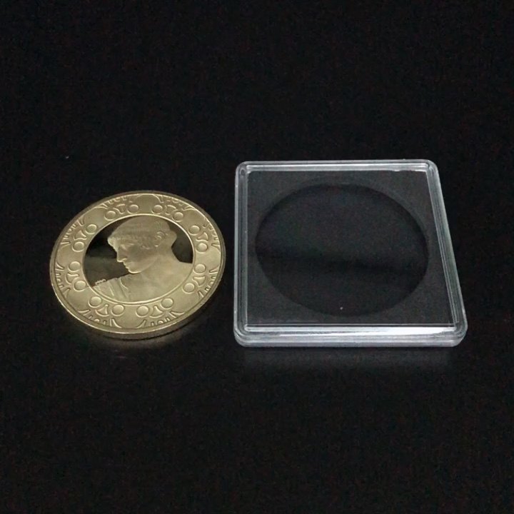 Acrylic Customized Single Square Coin Capsules With Black Insert - Buy ...
