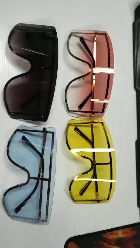 2020 Fashion Trendy Women Men Big Goggle Sunglasses Big Frame Glasses ...