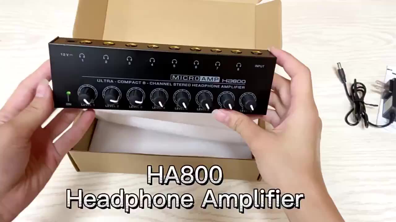Ha800 Rgb Metal Professional Monitor Splitter Mini Stereo Audio 8 ...