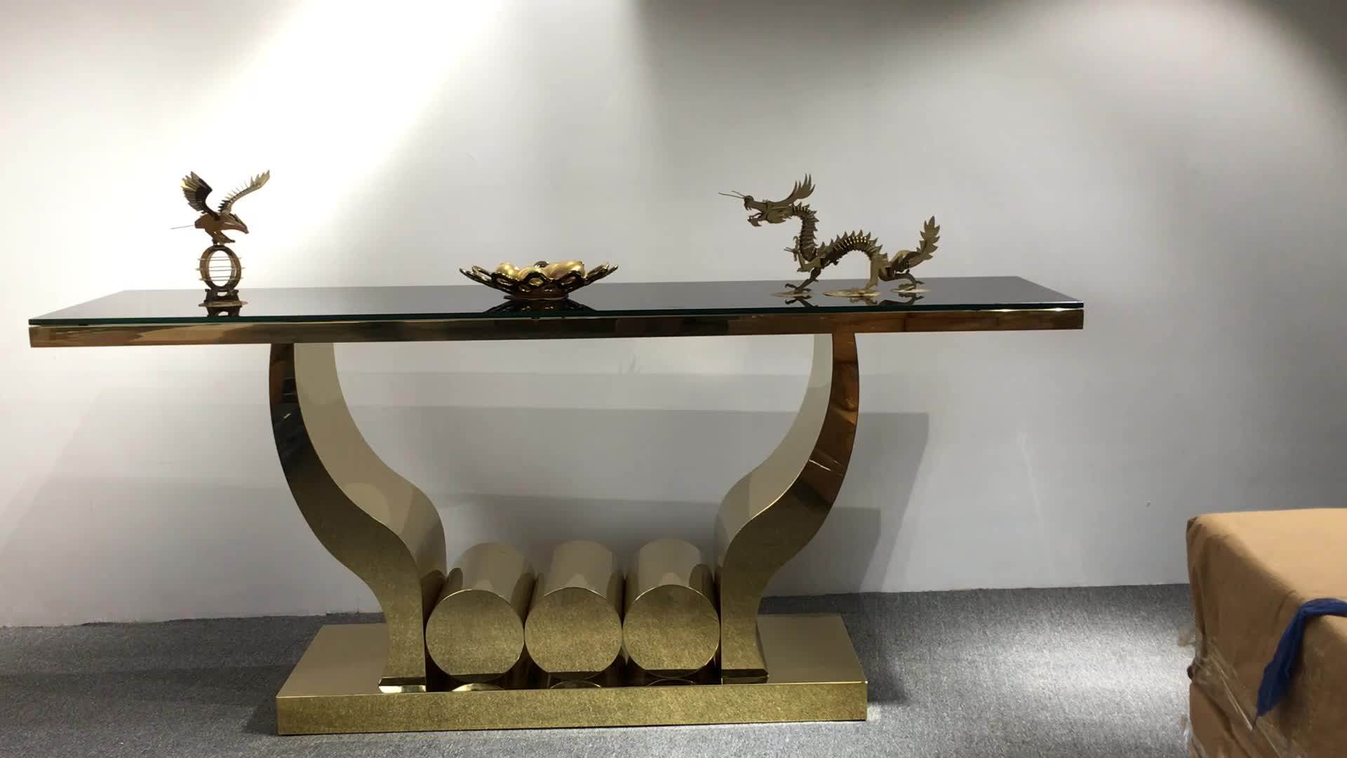 2 Meter In Length Hotel Gold Console Table Luxury Console Table - Buy ...