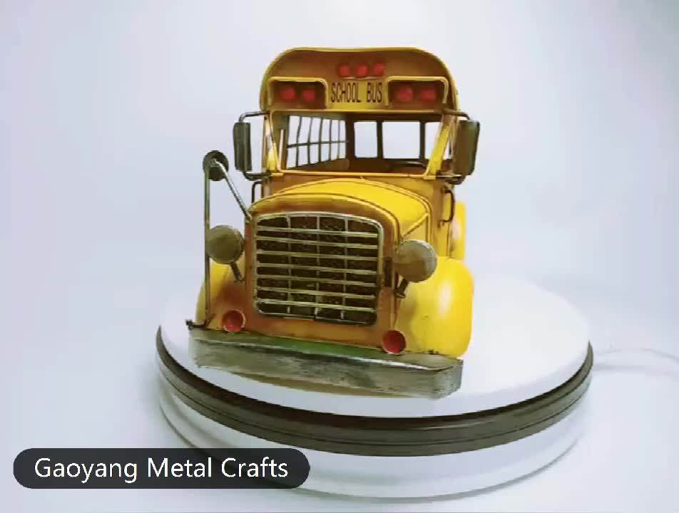 Handmade Classic School Bus Big Size Tinplate Vintage Metal Antique Bus ...
