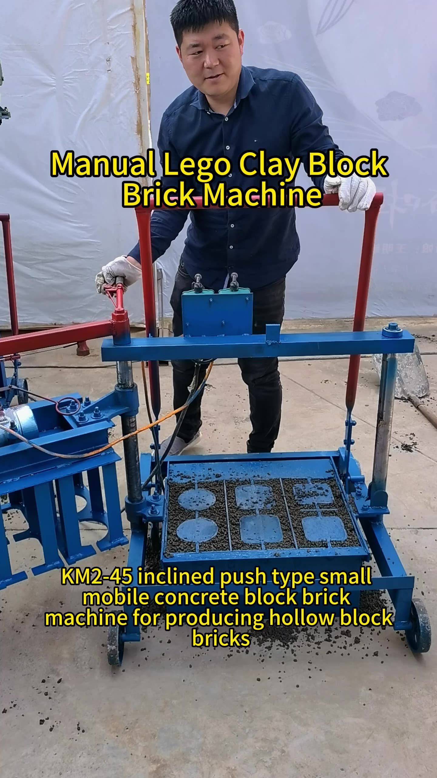 Km2-45 Simple Small Manual Portable Mobile Egg Laying Concrete Hollow ...