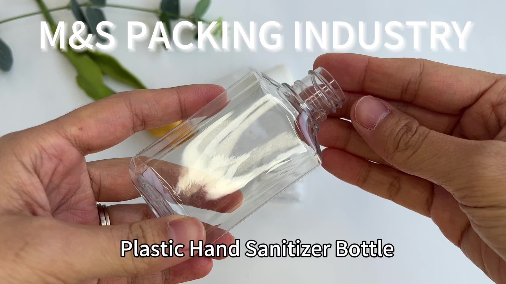 60ml Pet Clear Octagon Plastic Bottle Hand Wash Gel Bottle With Flip ...