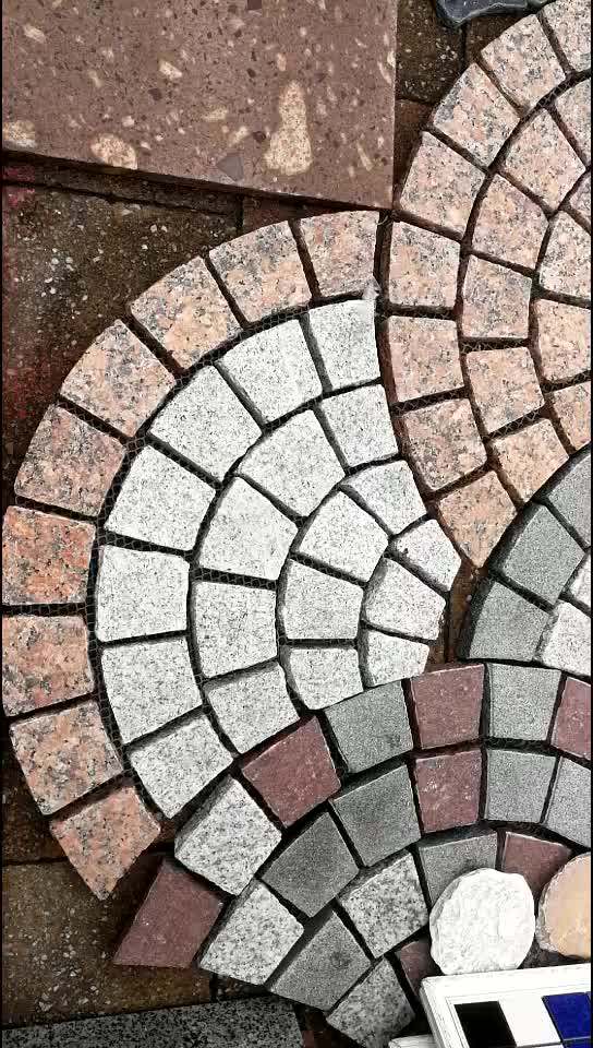 Hzw-66 Grey Granite Mesh Curved Paving Stone - Buy Curved Paving Stone ...