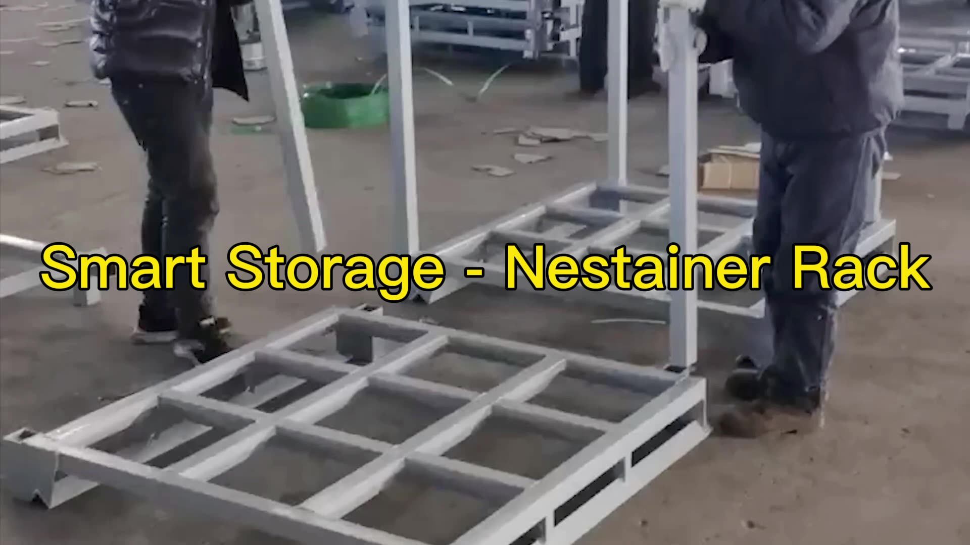 Nesting Warehouse Iron Stackable Pallet Rack Industry Stacking Frame ...