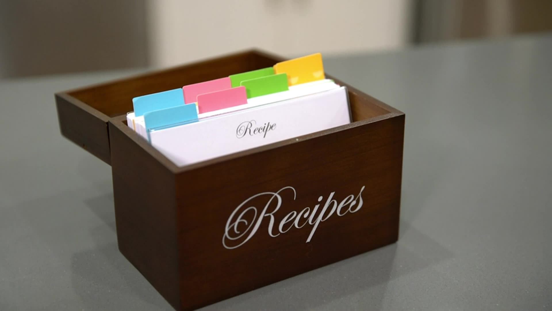 Home Wooden Recipe Box 4 X 6 Vintage Style Recipe Box Easy To View Slit ...