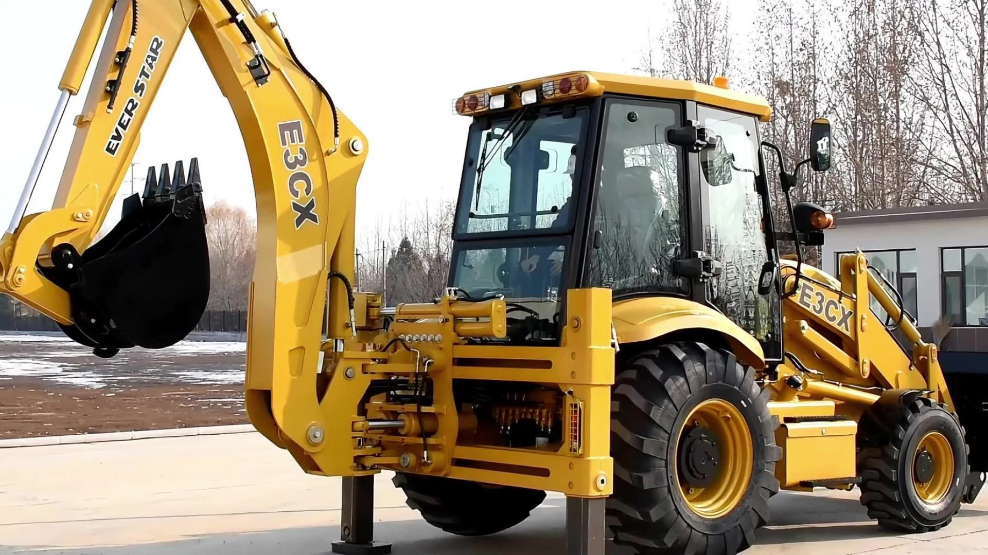 Small Electric New Front 4x4 Mini Backhoe Loader Backhoe Excavator ...