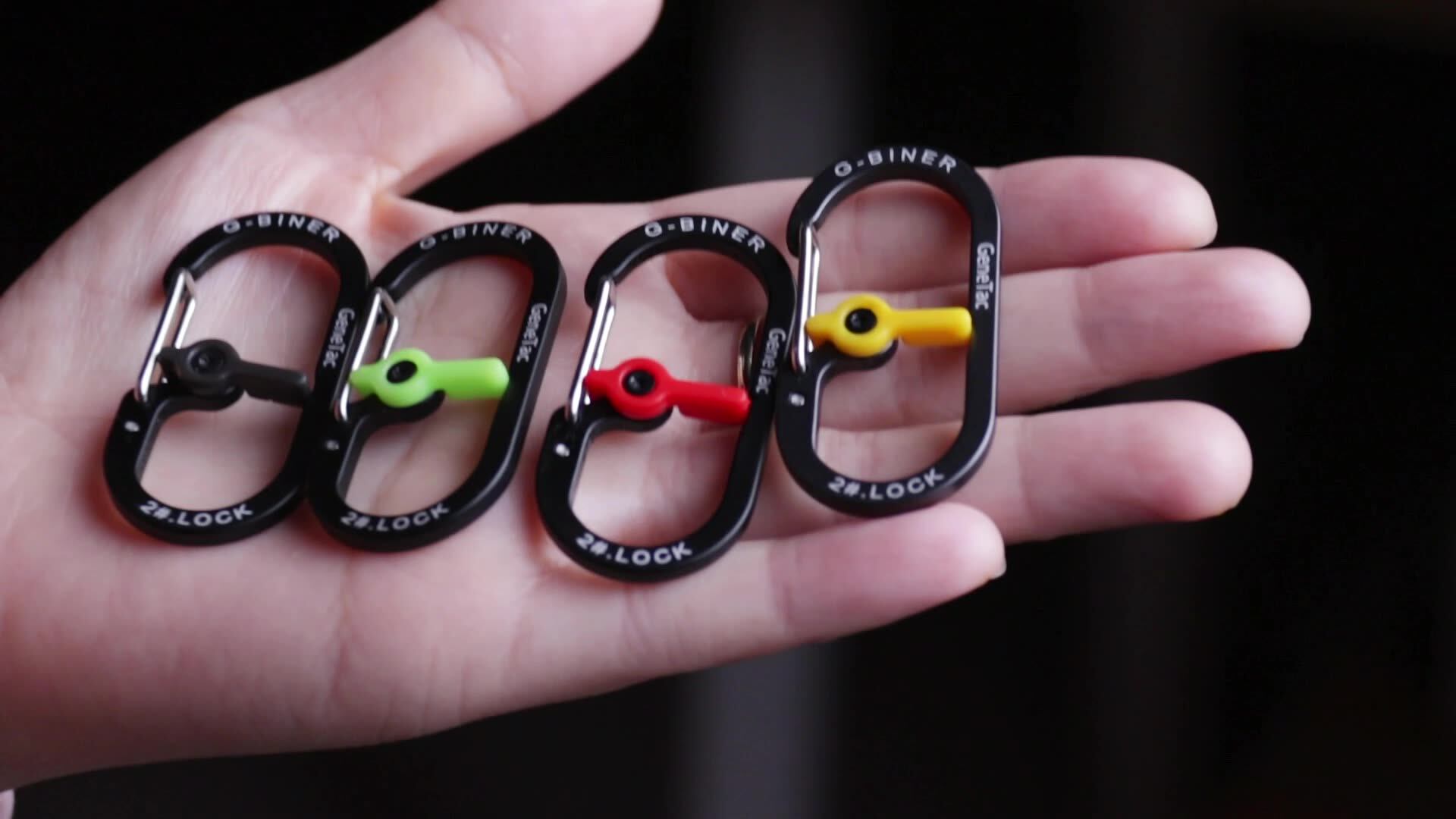 定制颜色新款G-biner铝合金带锁快挂扣 户外背包轻量化彩色登山扣-阿里巴巴