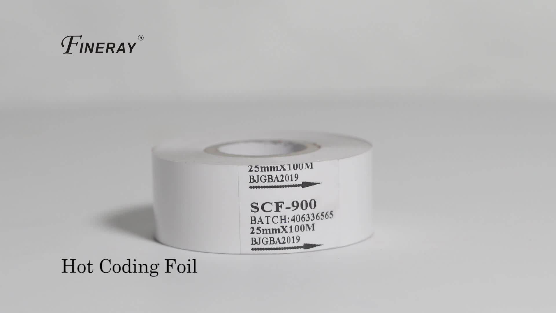 Scf-900 25mm X 100m White Hot Stapming Film Best Hot Stamp Coding Foil ...