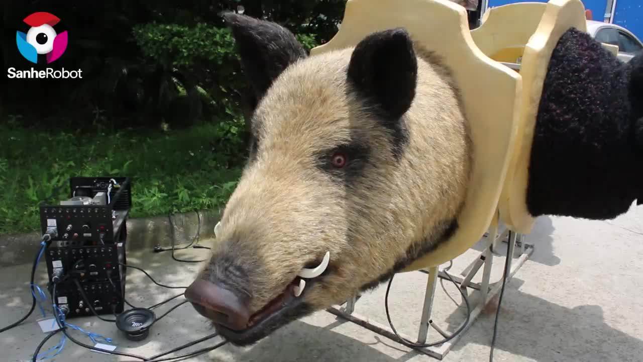 Life Size Realistic Simulated Animatronic Animal Pig Head - Buy ...