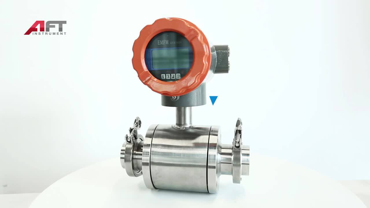 tri clamp on integrated flowmeter food grade milk wine beer molasses ...