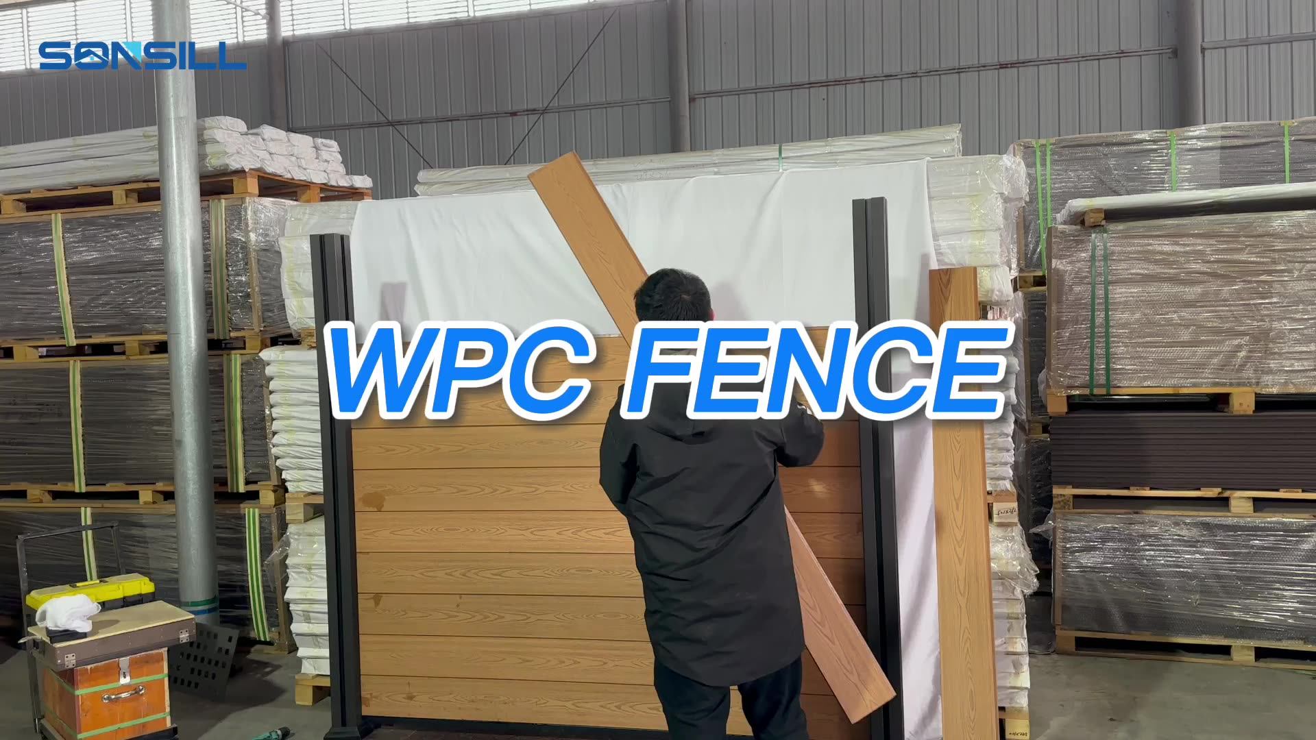 Courtyard Garden Yard Decorative Panels Aluminum Wpc Post Zaun Wood ...